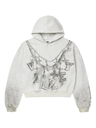 Vale printed hoodie - Grau