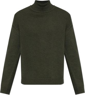 Jil Sander Homme, Pulls, Vert, Taille: XL Pull Col Roul&eacute;