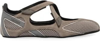 The Attico Womens Ballerina Flats Floor 01 Grey Polyurethane Shoes