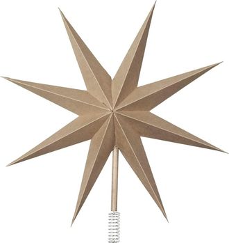 Broste Copenhagen Broste Copenhagen Christbaumspitze Top Star aus Papier in der Farbe Natural Brown, 30cm, 70080390