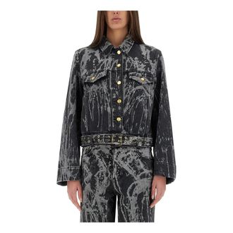 Ganni Heavy Denim Belted Jacket - - Jackets - Damen - Schwarzk - S