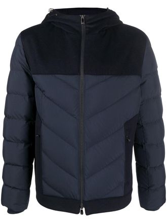 Corneliani doudoune &agrave; capuche - Bleu