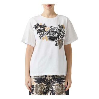 Ermanno Scervino Femme, Tops, Blanc, Taille: 40 FR T-shirt d&eacute;tail avec cristaux