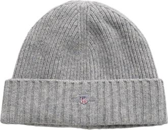 GANT Cotton Blend Logo Beanie