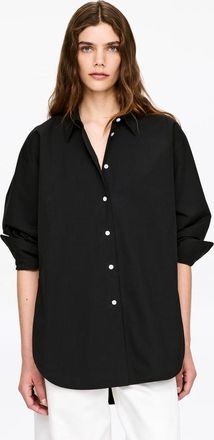 Arket Hemd Mit Abgerundetem Saum Und Schlitz -Schwarz