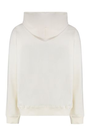 Rick Owens Mens Jason Full-Zip Hoodie Cream Cotton Top
