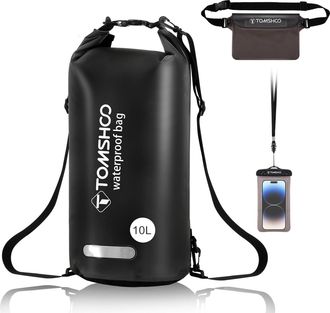 Tomshoo Dry Bag Set, 10L/20L Wasserdicht Rucksack mit Wasserfester Handytasche & Tasche, Verstellbarer Schultergurt, Waterproof Backpack f&uuml;r Kajak Fahren, Wan