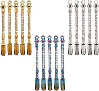 Generic Collier pelle porte-cl&eacute;s accessoires compteur cuill&egrave;re petite pour caf&eacute;, sucre et &eacute;pices Pendentif polyvalent cadeau de collection Art de haute qualit