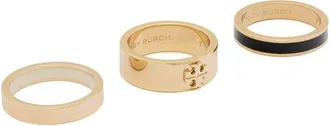 Tory Burch Tory Burch Ring Enamel Ring Set 184445 Schwarz
