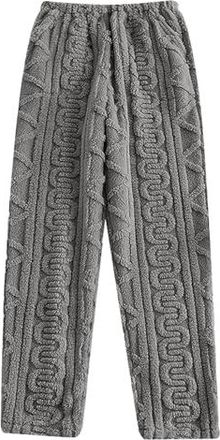 Generic Pantalon de d&eacute;tente en polaire pour femme, pantalon de pyjama en polaire pour femme, pantalon &agrave; taille &eacute;lastique, pantalon de pyjama thermique confort