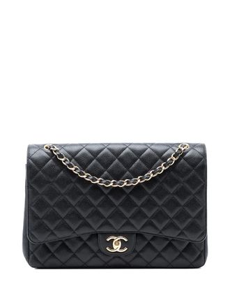 Chanel grand sac port&eacute; &eacute;paule Double Flap (2012-2013) - Noir