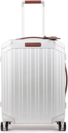 Piquadro unisex, Valises, Gris, Taille: ONE Size Trolley cabine rigide ultra-plat à quatre roues