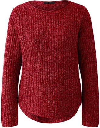 Oui Rundhalspullover NAOLIN Pullover Baumwollmischung