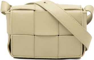 Bottega Veneta petit sac à bandoulière Cassette en cuir Nappa Intrecciato (2012-2025) - Marron