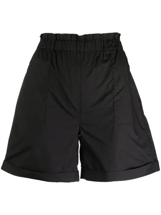 Woolrich short &agrave; taille fronc&eacute;e - Noir