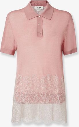 Fendi Lingerie cashmere and silk polo shirt - FENDI - gender_Woman
