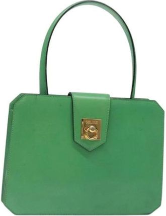 Celine Pre-owned Cuir sacs-main - Femme - Pre-owned - Vert - Taille: ONE Size