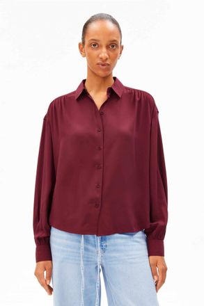 Armedangels Damen vegan Bluse Efinaraa Rot