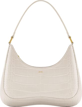 JW PEI Damen Ruby Schultertaschen - Krokodilpr&auml;gung Wei&szlig;es