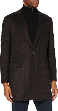 Hackett Mens W/Cash Brushed Gcheck Jacket, 898DARK Brown, 34W/32L