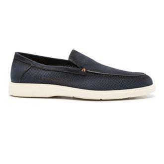 Santoni Blaue l&auml;ssige Slipper - - Shoes - Herren - Blau - 42 EU