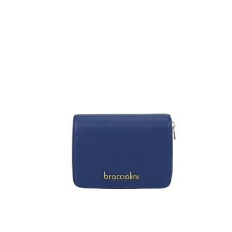 Braccialini Femme, Accessoires, Bleu, Taille: ONE Size Small Leather Wallet