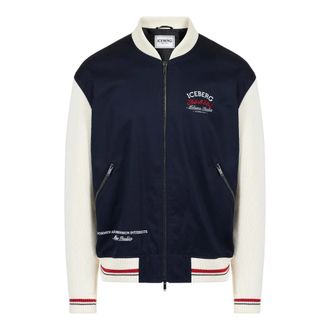 Iceberg Homme, Vestes, Bleu, Taille: XL Veste Gabardine Coupe Confort
