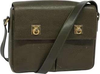 Celine Pre-owned Cuir sacs-celine - Femme - Pre-owned - Vert - Taille: ONE Size