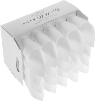 Cabilock Hochzeitspapier-konfetti-kegelhalter mit Wei&szlig;en Papierkegeln und Praktischem Tray Stabile Papierschale f&uuml;r Rosenbl&uuml;ten Konfetti S&uuml;&szlig;igkeiten Dekorative