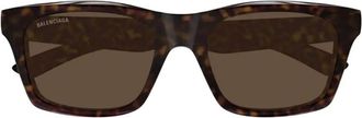 Balenciaga lunettes de soleil BB0423S &agrave; monture carr&eacute;e - Marron