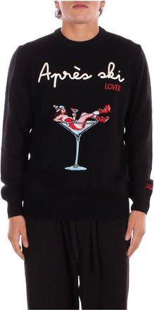 Saint Barth Homme, Pulls, Noir, Taille: M Front Logo Sweater