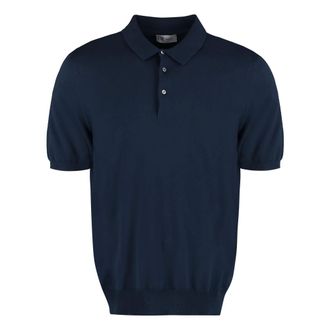 THE (ALPHABET) Homme, Tops, Bleu, Taille: XL Polo en Coton Tricoté