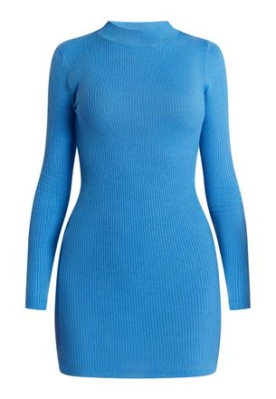 Mymo Strickkleid mini Damen Himmelblau