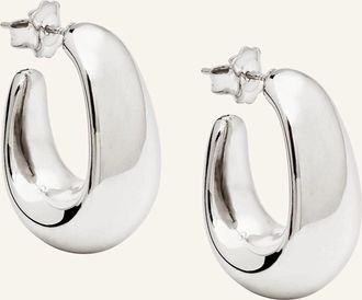 Pompidou Ohrh&auml;nger Mini Elia Oval Stud By Glambou silber