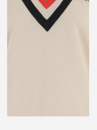 Dries Van Noten Virgin Wool V-Neck Sweater - Ivory