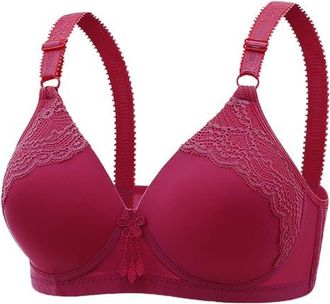 Generic Bikini pour femme - Bretelles r&eacute;glables - Couverture compl&egrave;te - Soutien-gorge confortable sans armatures - Soutien-gorge sans armatures, Bordeaux, 40