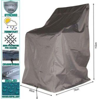 Quick-Star 4 x Schutzh&uuml;lle Stuhlh&uuml;lle Stapelstuhl Dinnersessel Klappstuhl Sessel Schutzhaube Abdeckplane Grau