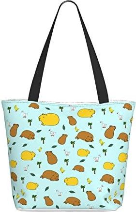 AOOEDM Capybaras Ladies Shopping Bag 13x11x7in.Le cadeau parfait pour la Saint-Valentin.Cest de la Saint-Valentin pour maman, fille, &eacute;pouse, etc