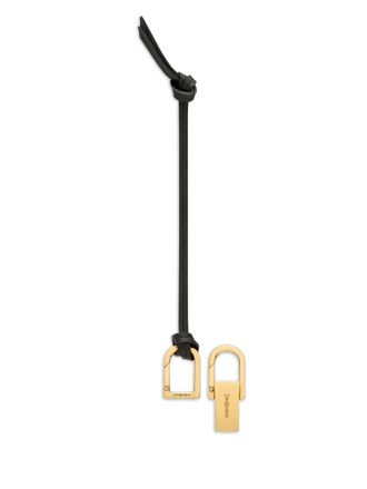 Saint Laurent Kiss Kiss Schl&uuml;sselanh&auml;nger aus Leder - Schwarz