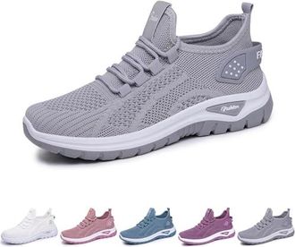 Generic Baskets confortables &agrave; enfiler pour femme avec mousse &agrave; m&eacute;moire de forme - Antid&eacute;rapantes - L&eacute;g&egrave;res et respirantes - En maille, gris, 39.5 EU