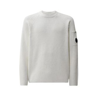 C.P. Company Le Cotton Chenille Lens Rundhals-Pullover - - Knitwear - Herren - Wei&szlig; - M