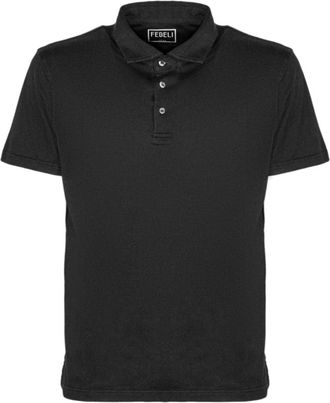 Fedeli Homme, Tops, Noir, Taille: 3XL Polo en coton