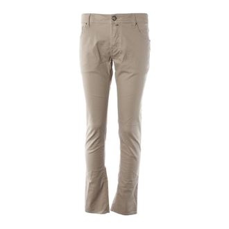 Jacob Cohen Schmale Beige Hose - - Trousers - Herren - Beige - W38
