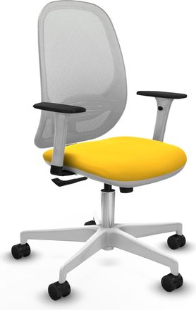 Piqueras y Crespo Schreibtischstuhl mit zylindrischen Armlehnen, h&ouml;henverstellbare Lendenwirbelst&uuml;tze, ausgestattet mit 3 Positionen und Schneideschaum, mit Rollen von 