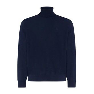 Etro Pegaso Rollkragenpullover mit Stickerei - - Knitwear - Herren - Blau - XL
