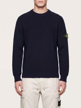 Stone Island Pull &agrave; col rond slim fit en coton avec logo Compass