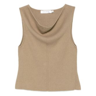 Aya Muse Off Shoulder Seam Top - - Tops - Damen - Beige - XS