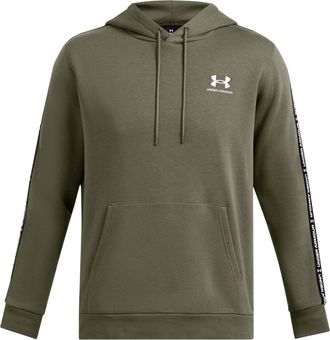 Under Armour Icon Kapuzenpullover f&uuml;r Herren, Baumwollmischung, &Auml;rmel mit Streifen (Marine OD Gr&uuml;n)