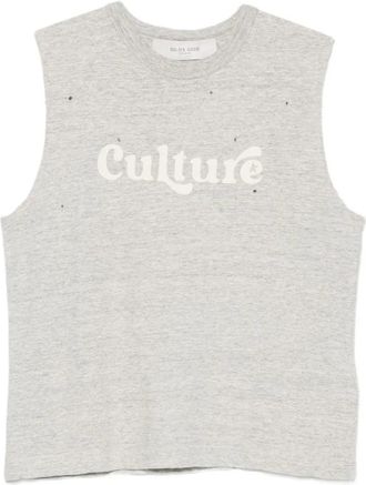 Golden Goose T-shirt Roberta - Femme - Tops - Gris - Taille: 38 FR