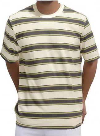 Generic T-shirt ray&eacute; d&eacute;contract&eacute; et l&eacute;ger &agrave; manches courtes pour homme, &eacute;l&eacute;gant, confortable, classique, polyvalent, ample, respirant, col rond, pour lext&eacute;rie